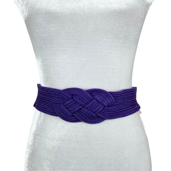 Vintage | Accessories | Vintage Womens 8s 90s Purple Woven Belt | Poshmark
